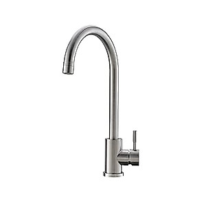 Jshozzy Modern Bar Sink Faucet Stainless Steel Bar Faucet for Kitchen Sink Single Handle Hot and Cold, Brush Nickle Prep Sink Faucet