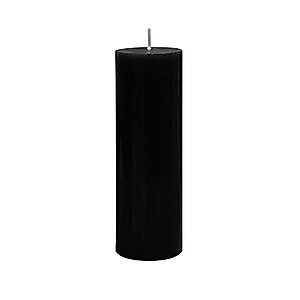 Zest Candle Pillar Candle, 2 by 6-Inch, Black