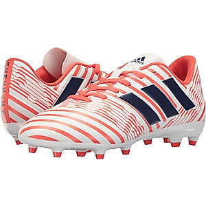 adidas Women's Nemeziz 17.4 FG W Soccer Shoe, White/Mystery Ink/Easy Coral, 9.5 Medium US