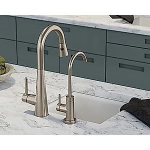 Moen Spot Resistant Stainless Sip Modern Cold Water Kitchen Beverage Faucet with Optional Filtration System, Drinking Water Faucet, S5530SRS