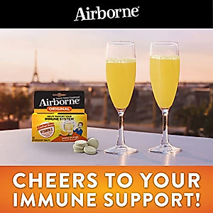 Airborne 1000mg Vitamin C with Zinc Effervescent Tablets, Immune Support Supplement with Powerful Antioxidants Vitamins A C & E - 36 Fizzy Drink Tablets, Very Berry Flavor