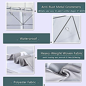 EARVO Spa Theme Shower Curtain, Bamboos Basalt Massage Stones Physical Therapy Enjoy Relaxing Time for Family Bathroom Decor Water-Repellent Cloth with Hooks, 72x72 inches LHEA784-72