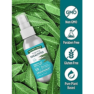 Nature's Truth Eucalyptus Mist Spray 2.4 fl oz | 100% Pure Essential Oil for Aromatherapy | GC/MS Tested
