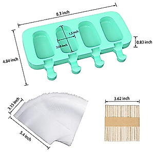 Popsicles Molds, Ozera 2 Pack Homemade Cake Pop Molds, Reusable Silicone Popcical Molds Maker Ice Pop Cream Molds Cakesicle Molds