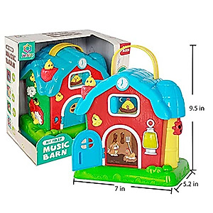 HISTOYE Musical Barn Activity Cube Learning Baby Toys for 1 Year Old Developmental Toddler Early Educational Baby Toys 12-18 Months Interactive Toys for 1 2 3 4 Year Old Girls Boys