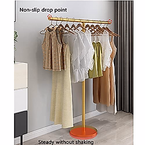 Household Products Industrial Pipe Clothing Rack,t-Shaped Clothing Storage and Display Stand,Heavy Duty Metal Garment Rack for Children and Women Clothing Store Gold 39.4cm/100cm