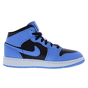 Jordan Boy's Air 1 Mid (Big Kid) University Blue/Black/White 7 Big Kid M