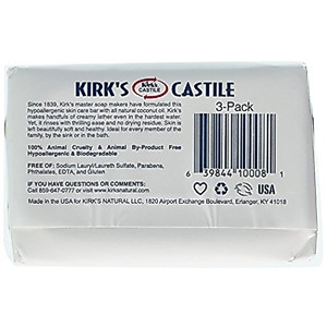 Kirk's Natural Castile Soap, Original, 4 Oz, Pack of 3