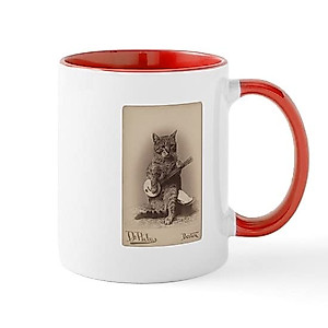 CafePress Cat Playing A Banjo Mug Ceramic Coffee Mug, Tea Cup 11 oz
