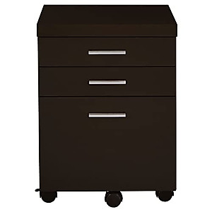 Coaster Furniture Skylar 3-drawer Mobile File Cabinet Cappuccino 800894
