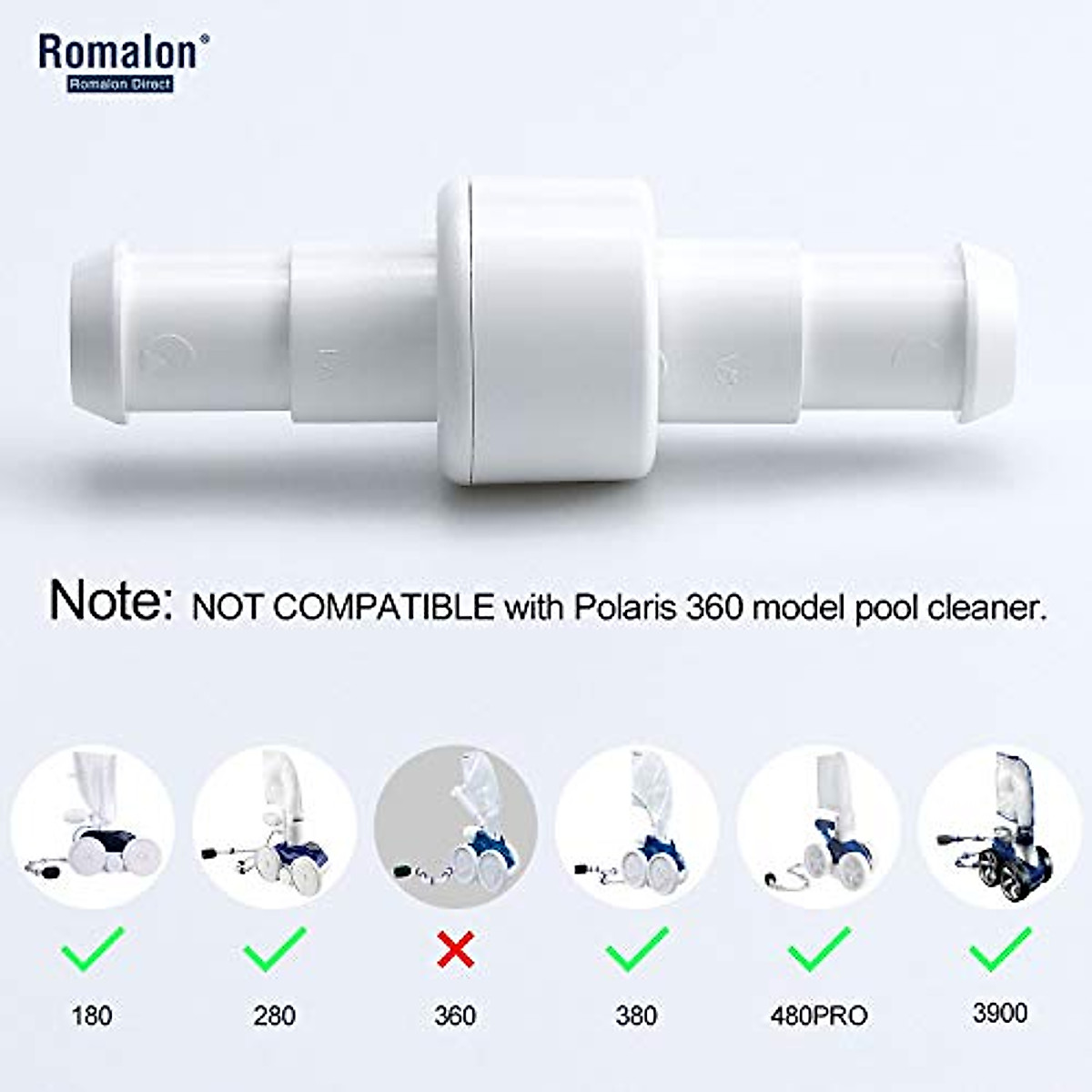 Romalon Pool Cleaner Hose Ball Bearing Swivel D20 Compatible with 180 280, 380,3900 Cleaner Ball Bearing D20, D-20 3 Pack