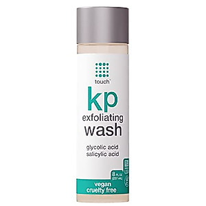 Touch Keratosis Pilaris Exfoliating Body Wash Cleanser - KP Treatment with 15% Glycolic Acid, Aloe Vera, & Hyaluronic Acid - Smooths Rough & Bumpy Skin - Gets Rid Of Redness, 8 Ounce