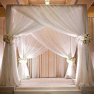 Tableclothsfactory 4 Post Height Adjustable Canopy Chuppah Mandap Wedding Photo - Hardware Kit Only