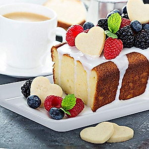 Ubrand i BKGOO Foodservice White Plastic Tray Set of 4 Service Melamine tary for Parties, Coffee Table, Kitchen Size(9"x6.5"x1")