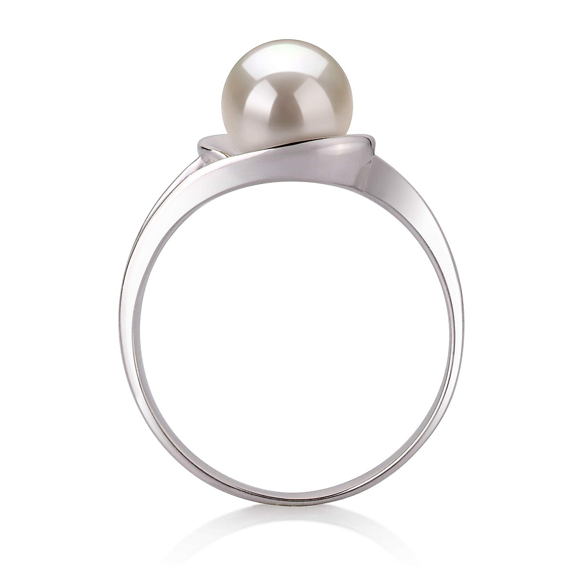 Clare White 6-7mm AAA Quality Freshwater 925 Sterling Silver Cultured Pearl Ring For Women - Size-6