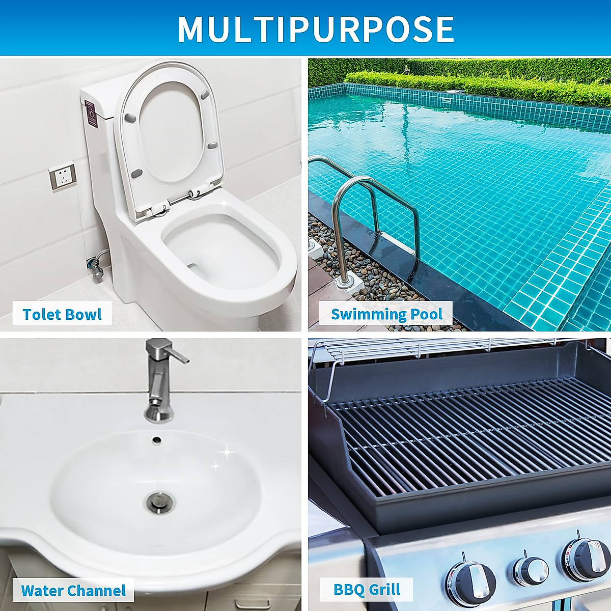 4TH Pumice Stone for Toilet Bowl Cleaning,Scouring Stick with Handle,Powerfully Away Limescale Stain,Hard Water Ring, Calcium Buildup,Iron,Rust.Remover for Tile Bath-tub - 2 Pack