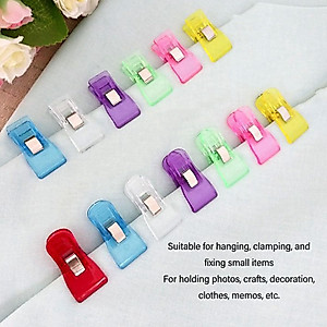 100 Pieces Multifunction Clips, Colorful Transparent Plastic Flat Tail Clip Set, Mini Transparent Plastic Clear Clips, Photo Clips, Clothespins Clip