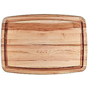 John Boos Block CB1050-1M2014150 Maple Wood Oval Cutting Board with Juice Groove, 20 Inches x 14 Inches x 1.5 Inches, 12 pounds