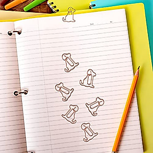 Kisangel 25pcs Colorful Paper Clips Animal Bookmark Clips Marking Clips Lovely Dog Shaped for Office School Supplies Party