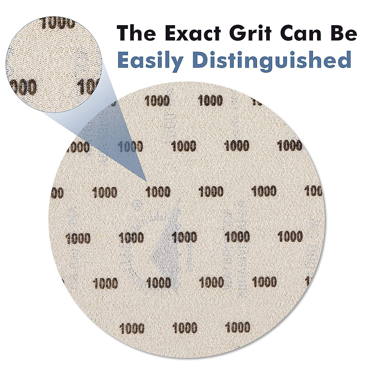 6 Inch 1000 Grit Sanding Disc, GOH DODD 25 Pieces Wet Dry Sandpaper Hook and Loop Sanding Pads for Random Orbital Sander, Automotive, Woodworking, Metal Polishing and Sanding