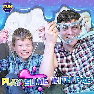 35.16 FL OZ Crystal Clear Slime for Kids, FunKidz 4 Pack Huge 1040 ML Glassy Slime Pack Toy Premade Water Slime Kit for Girls Boys Party Gift