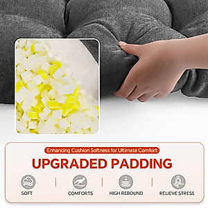 Focuprodu Bench Cushion 36 inch, Bench Cushions for Indoor Furniture, Durable Stain Resistant Outdoor/Indoor Bench Seat Cushion(36x14x4 inch, Dark Gray)