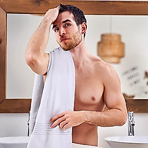 Utopia Towels - Bath Towels Set - Luxurious 600 GSM 100% Ring Spun Cotton - Quick Dry, Highly Absorbent, Soft Feel Towels, Perfect for Daily Use (Pack of 4) (27 x 54, White)