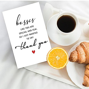 Unique Boss Thank You Card from Employee Staff Coworkers, Lovely Bosses Day Cards from Group, Funny Thank You Card Gifts for Boss Leader Chief, Boss Appreciation Card Gifts for Him Her Women Men