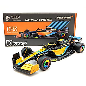 JODIYAAH 1:43 2022 F1 McLaren MCL36 #3 Daniel Ricciardo #4 Lando Norris Alloy Luxury Vehicle Diecast Cars Model Toy (2022 MCL36 #3 Hardcover)