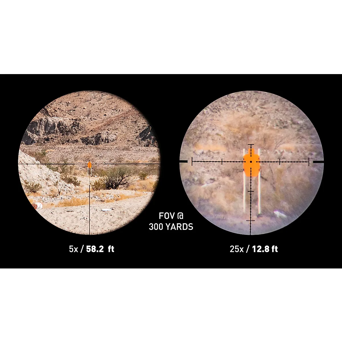 Monstrum G3 5-25x50 First Focal Plane FFP Rifle Scope with Illuminated MOA Reticle and Parallax Adjustment | Black