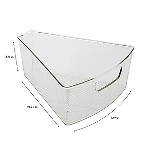 Kitchen Details 2 Pack Triangular Organizer Clear Lazy Susan Bin
