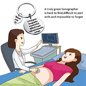 BAUNA Sonographer Gifts Sonographer Keychain Ultrasound Tech Gifts
