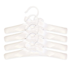 Trend Lab Satin Hangers, White, 4 Piece
