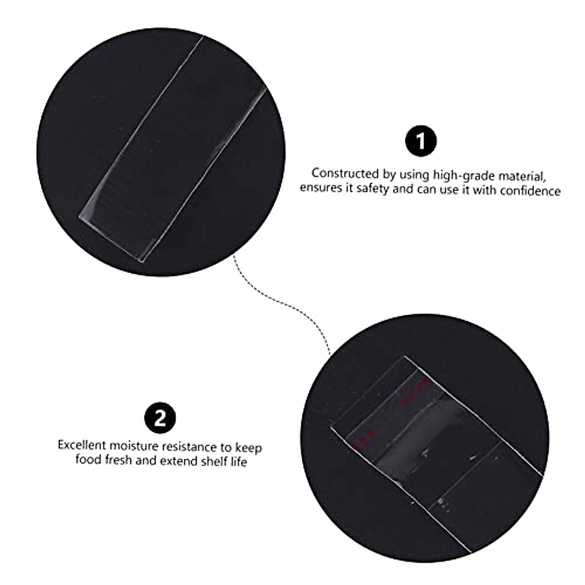 Baluue 500pcs Bags Travel Brush Rod Cellophane Transparent Strip Treat Bakery Pretzel Self-adhesive Cm* Flat Favor Multipurpose Plastic Bag for Resealable Party Self Clear Gift Cello Cm