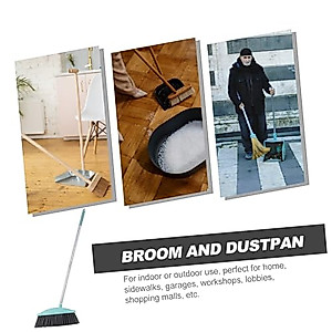 Hemoton Heavy Duty Broom with Long Handle for Home and Office Floor Cleaning Broom Durable Broom Outdoor Indoor Broom Floor Cleaning Broom