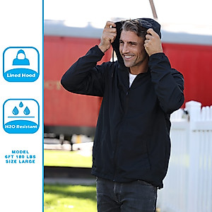 Global Blank Men's Windbreaker Jacket Lightweight Water-Resistant Windbreakers for Men