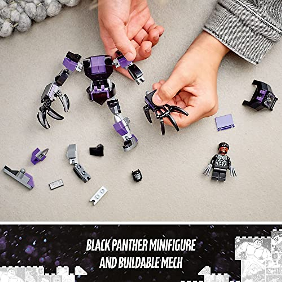 LEGO Marvel Black Panther Mech Armor 76204 Building Kit; Collectible Mech and Minifigure for Super-Hero Kids Aged 7+ (124 Pieces)