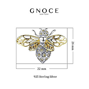 GNOCE Eternal Starfish Honey bee Stopper for Charm Bracelets 925 Sterling Silver Animal Stopper Fit Bracelet/Necklace For Women Mother's Day Gift (bee)
