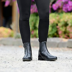 SAXON. Syntovia Zip Paddock Boots, Black, Ladies 6.5