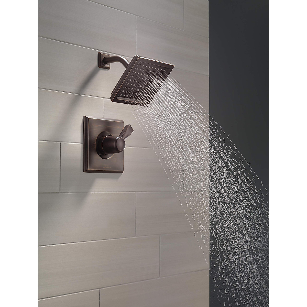Delta Faucet Dryden 14 Series Single-Function Shower Trim Kit with Single-Spray Touch-Clean Shower Head, Venetian Bronze, 2.0 GPM Water Flow, T14251-RB-WE (Valve Not Included)