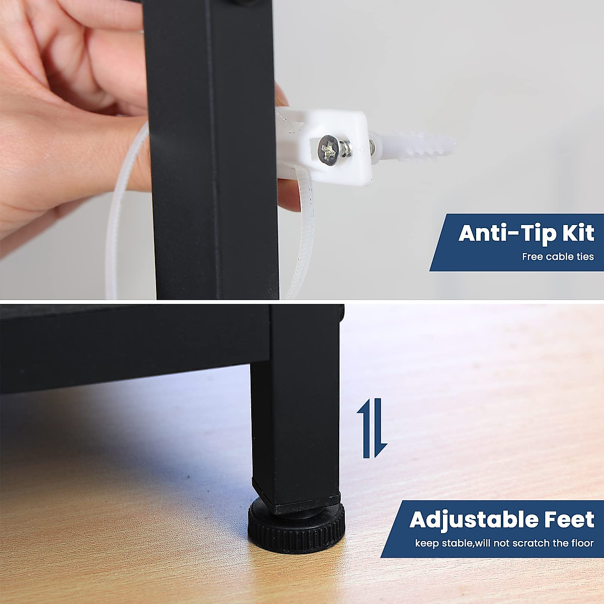 Aomedeelf Wine Rack Table Wine Bar Cabinet for Liquor and Glasses Modern Freestanding Floor Liquor Bar Cabinet with Storage Rack and Shelf Wine Bakers Rack for Home Kitchen Dining Room