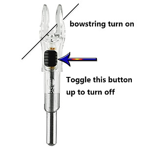 Ellen Archery X Lighted Nocks with Collars for Arrows with .204.233.244.246 Inside Diameter Bowstring Activated Linear Switch LED Nock Tail Illuminated Lighted Archery Nocks (Flash 3-Pack, 0.204)