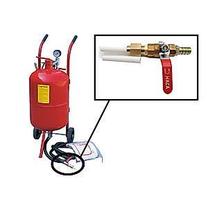 Ceramic Sandblasting Gun Assembly: Nozzle Tip (3/32" ID), Bracket, Brass Ball Valve and Connector 2Pcs Grinding Nozzle Tip Replacement,Valve Type Sandblaster Gun