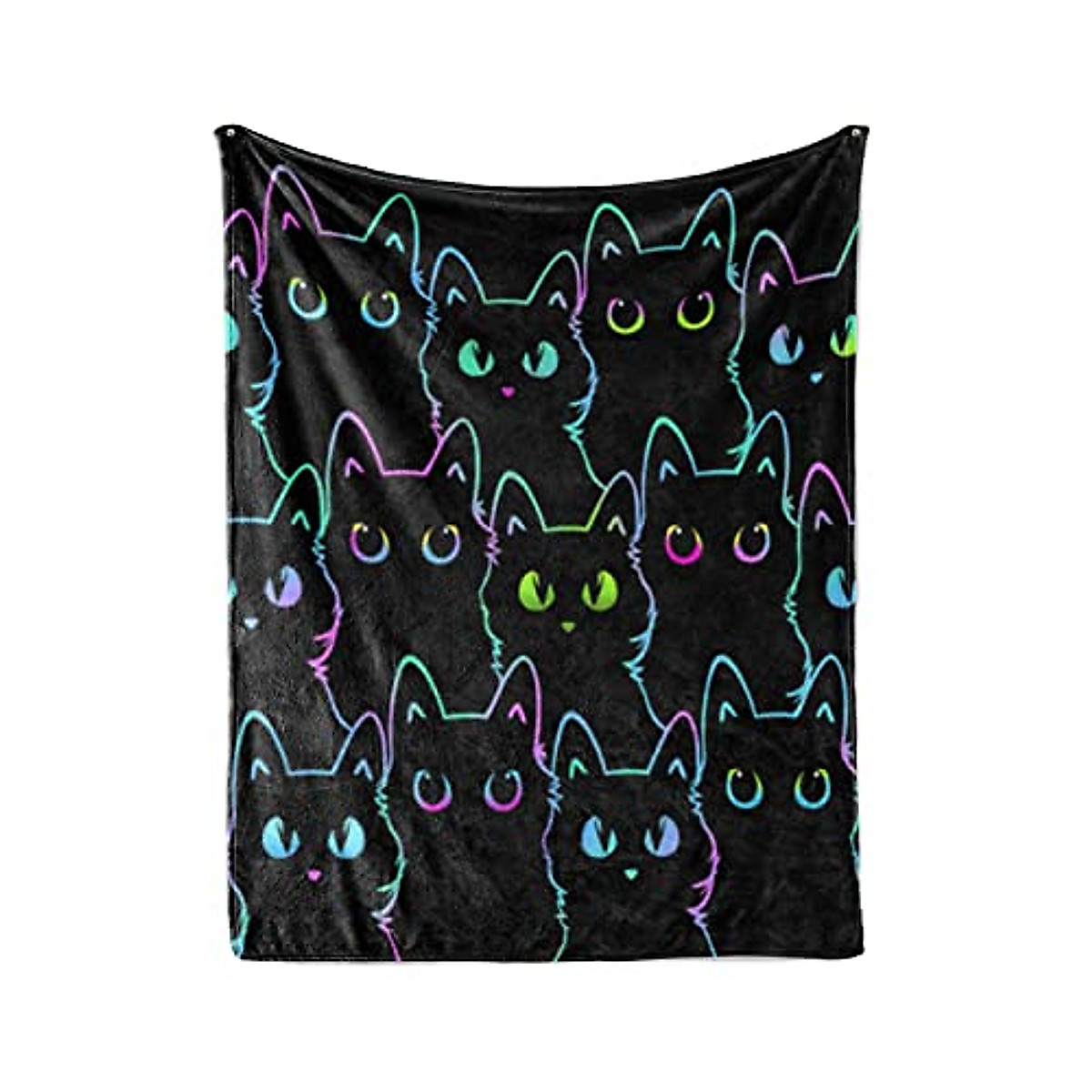 BailiPromise Flannel Throw Blanket Cute Cat All Season Super Soft Cozy Blanket for Bed or Couch Blanket Twin Size (59"x47"),Cartoon Animals Throws Print Throw Blanket 4 Size for Kids Girls Boys