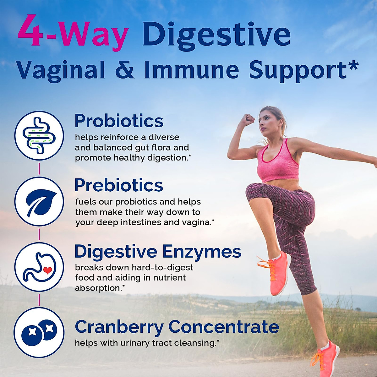 Innate Vitality Women's Probiotics, 120 Billion CFU, 32 Tested Strains, Probiotics for Women, Yeast Control, Vaginal pH Support, Prebiotics, Digestive Enzymes, Cranberry, Once Daily 30 Veggie Capsules