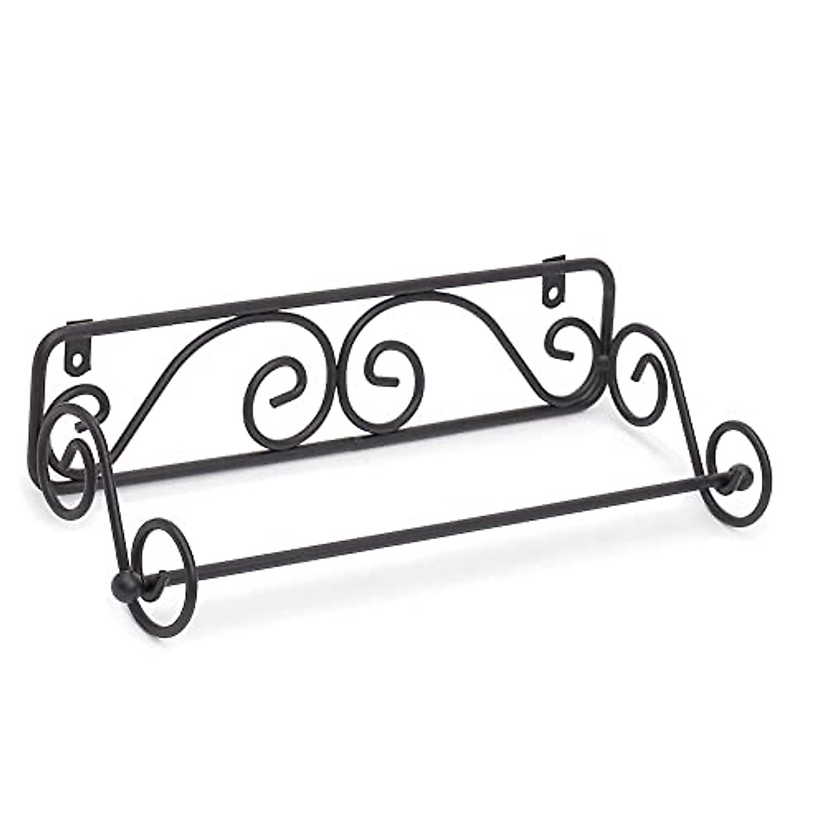 Home Basics Scroll Design Wall Mounted Paper Towel Holder | Great Space Saver | Scroll Collection | Durable Steel