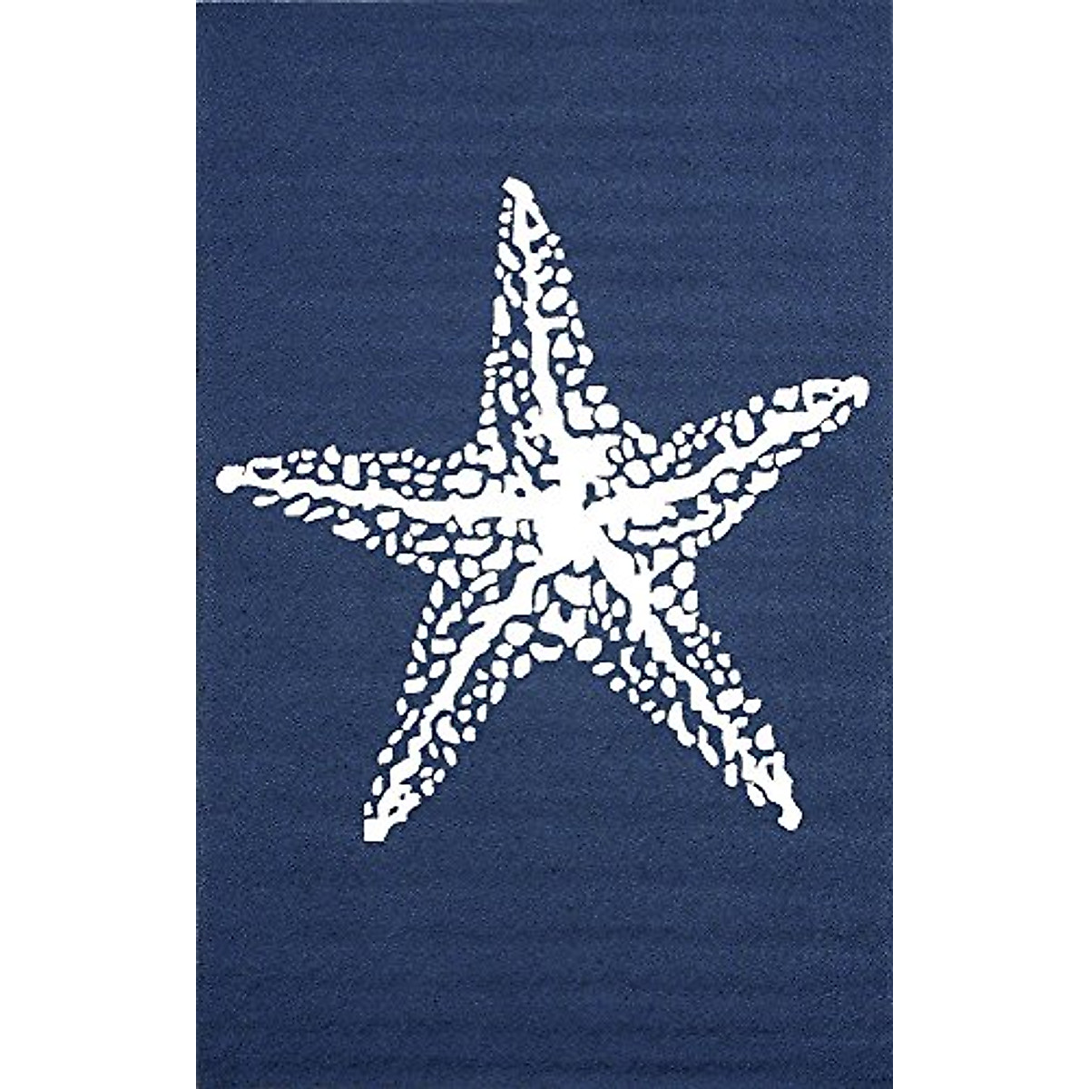 nuLOOM Marine Hand Hooked Indoor/Outdoor Area Rug, 4' x 6', Navy