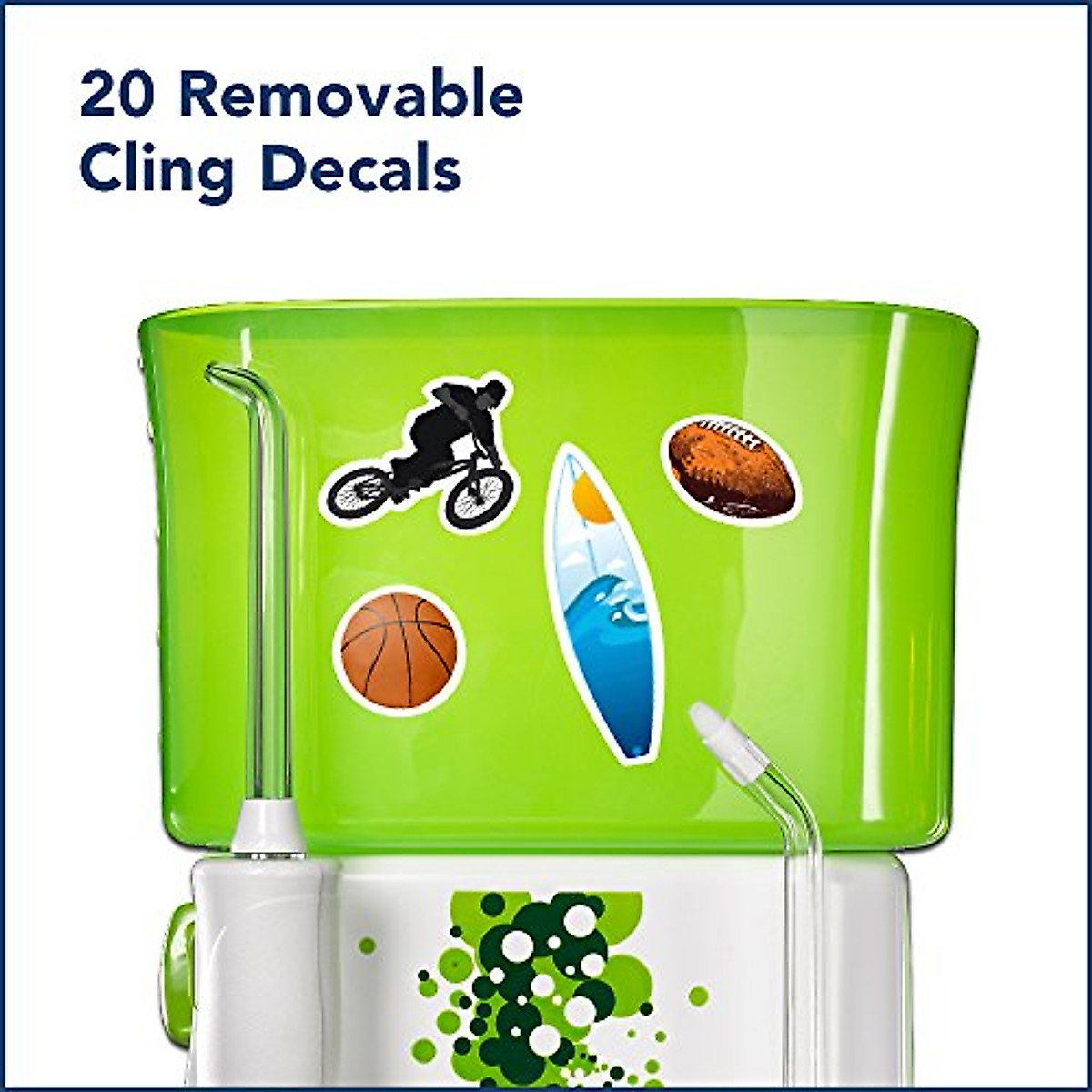 Waterpik Water Flosser for Kids, Countertop Water Flosser for Children and Braces, WP-260, Green