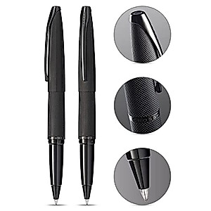 Cross ATX Brushed Metallic Refillable Gel Ink Rollerball Pen, Medium Rollerball, Includes Premium Gift Box - Brushed Black