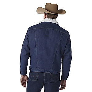 Wrangler Men's Style Cowboy Cut Western Lined Jacket, Denim/Sherpa, Medium